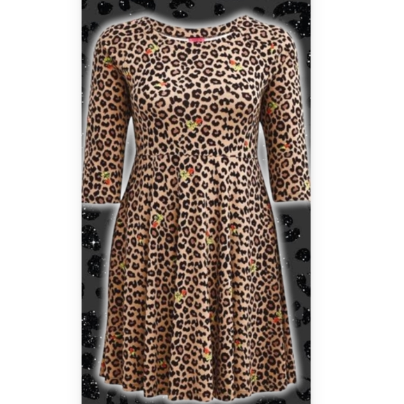 Betsey Johnson | Dresses | Cheetah Print Womans Plus Size Dress | Poshmark